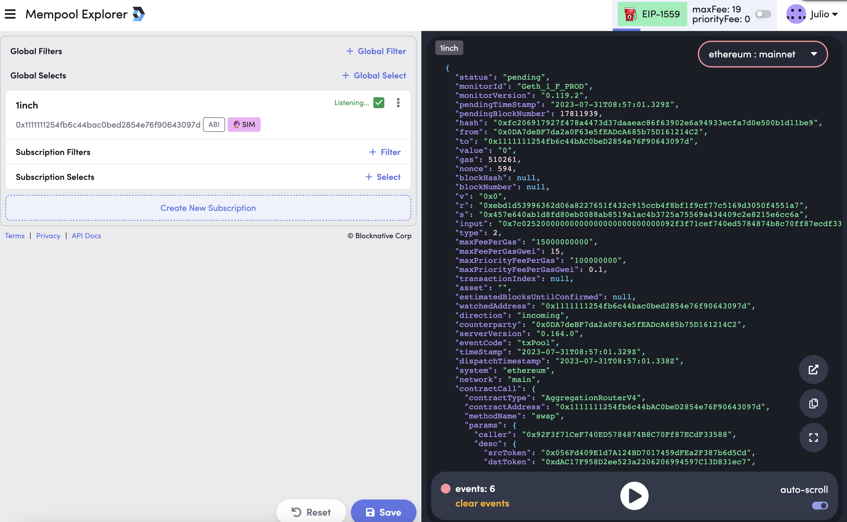 Decoding Ethereum Smart Contract Events using ABIs