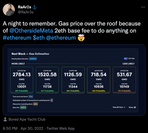 Ethereum Gas Fees After The Merge - Blocknative